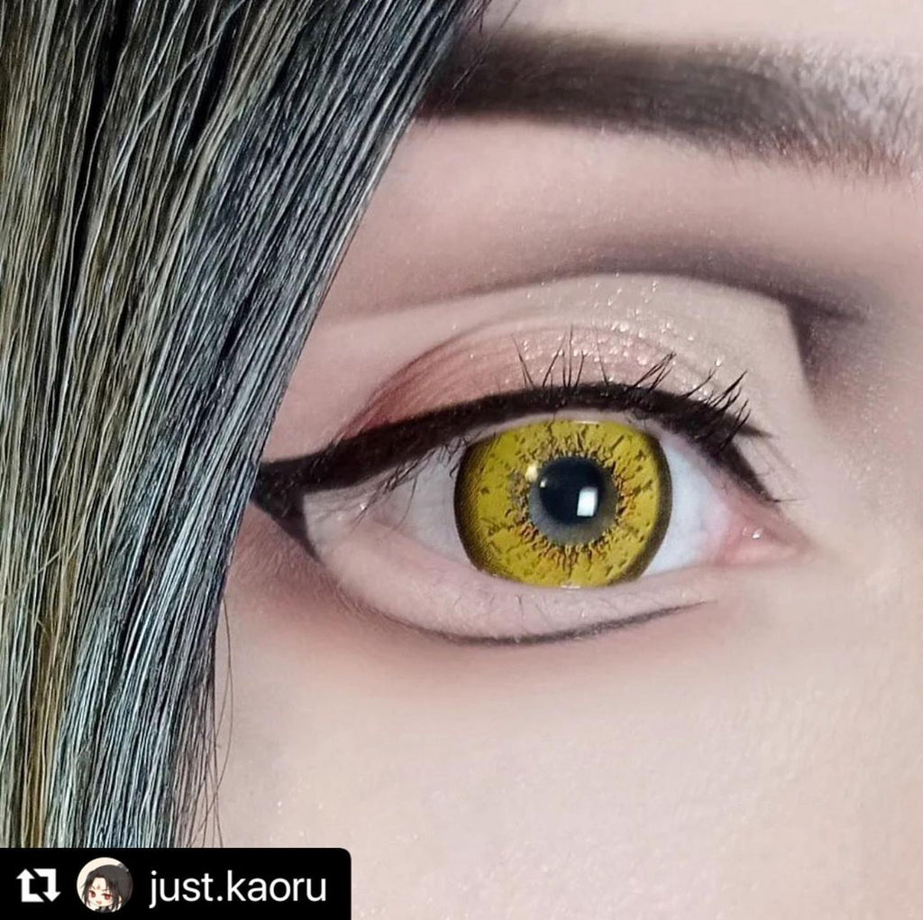 Cosplay Vivid Yellow Cosplay Lenses – Golden Yellow, Prescription Available