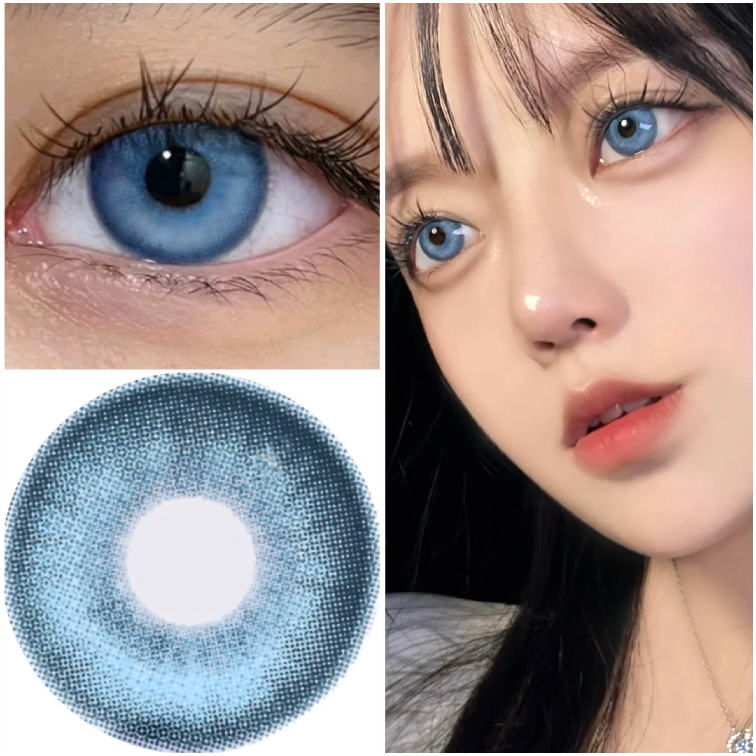 Dark Mermaid Blue contacts – Natural, High Opacity for Cosplay & Daily