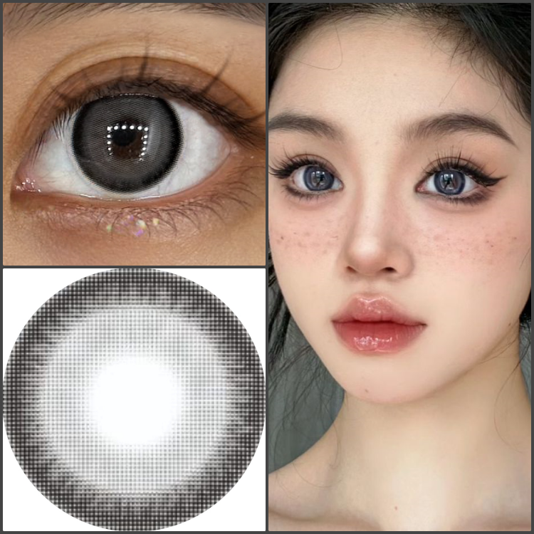 Absolute Gray Color Cosmetic Contact Lens Kazzue