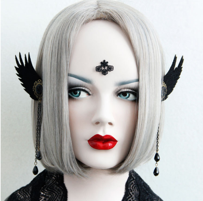 Black Gothic Demon Earcuff