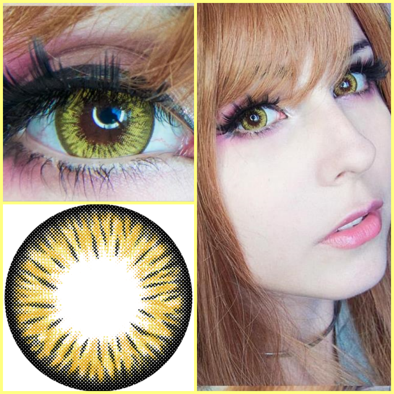 Premier Bright Yellow Contacts | 15mm Natural Yellow Lenses