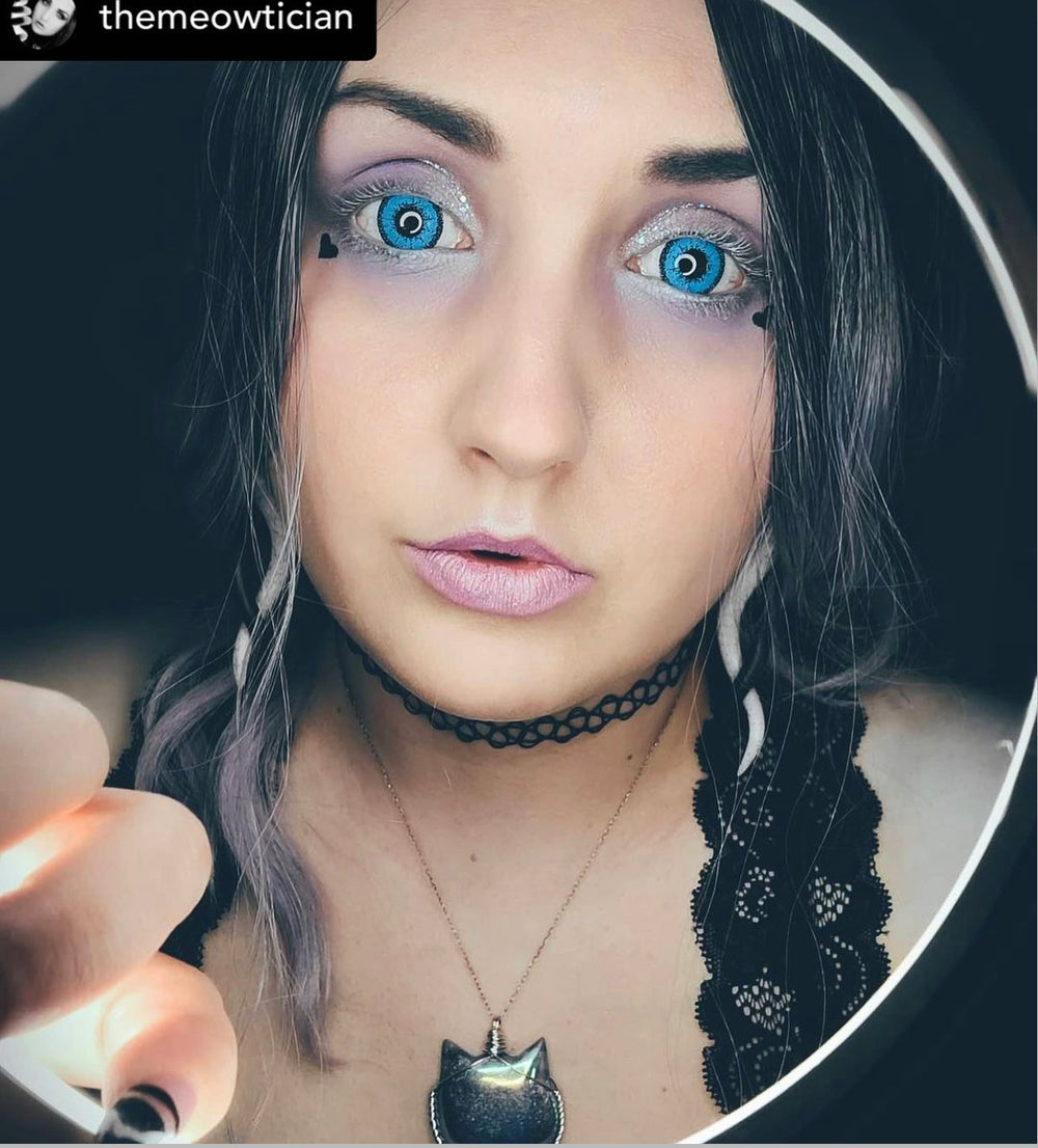 Vivid Brilliant Blue Contacts – Bright Blue Cosplay Eye Lenses