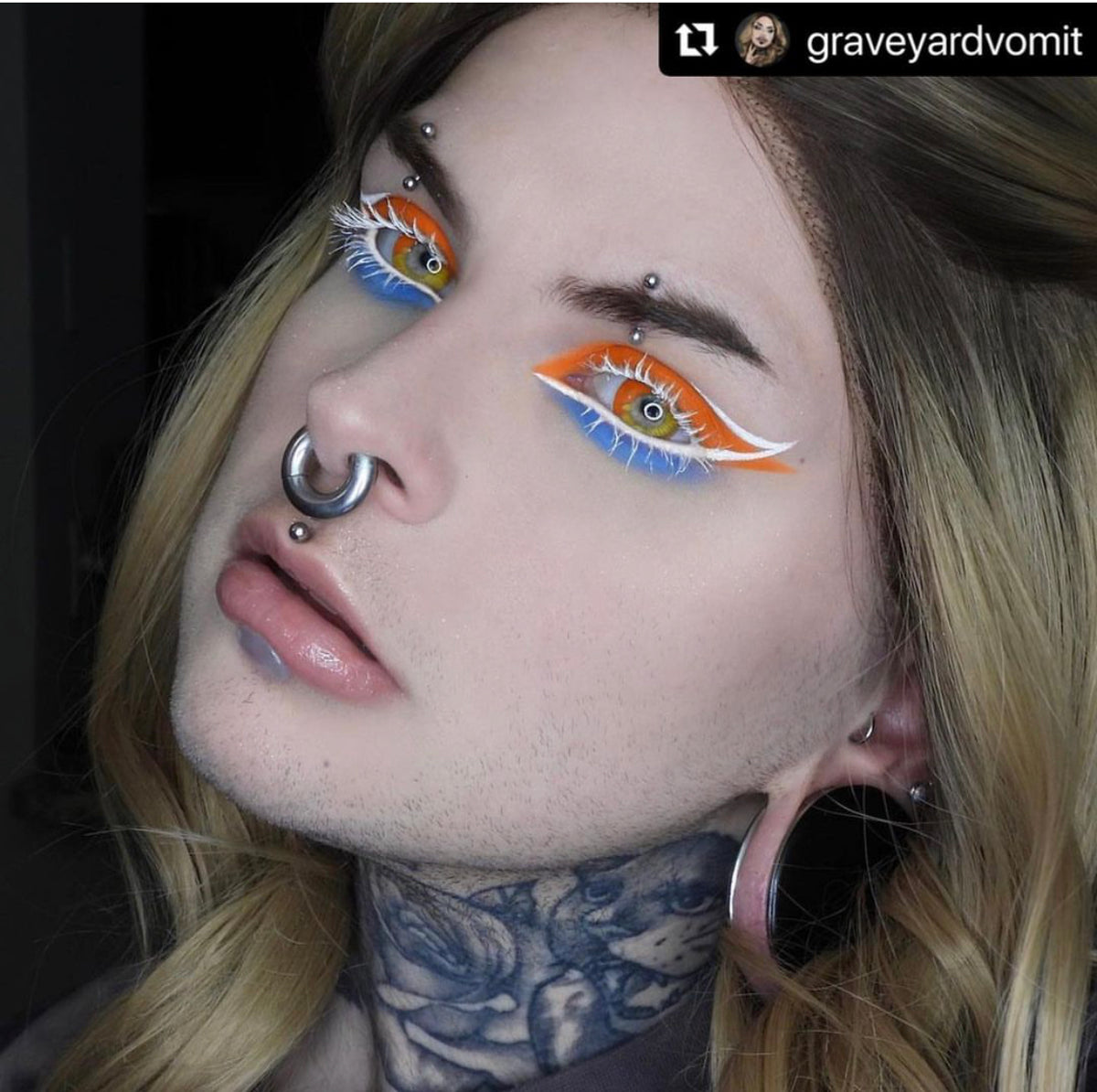 Coscon Anime Orange Contacts – Bright Orange mix Yellow Anime Eyes